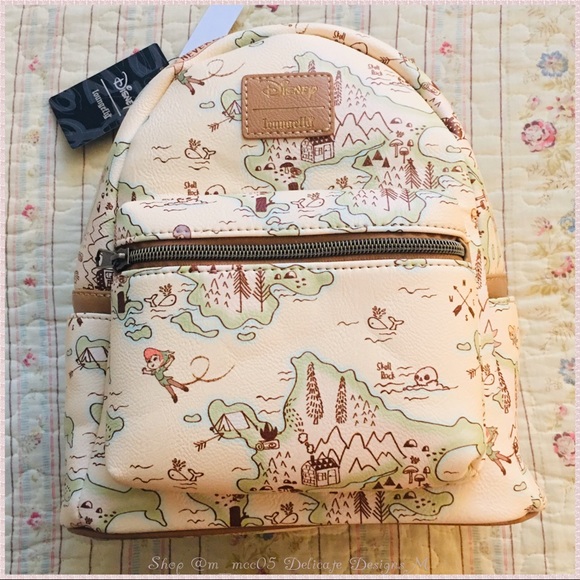 Loungefly | Bags | Loungefly Peter Pan Neverland Map Mini Backpack ...